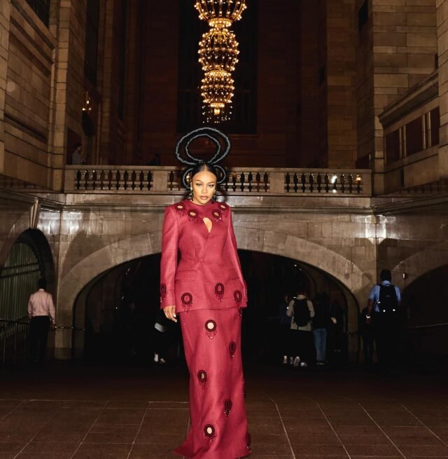 PICS: Nomzamo Mbatha represents South African fashion at her first Met ...
